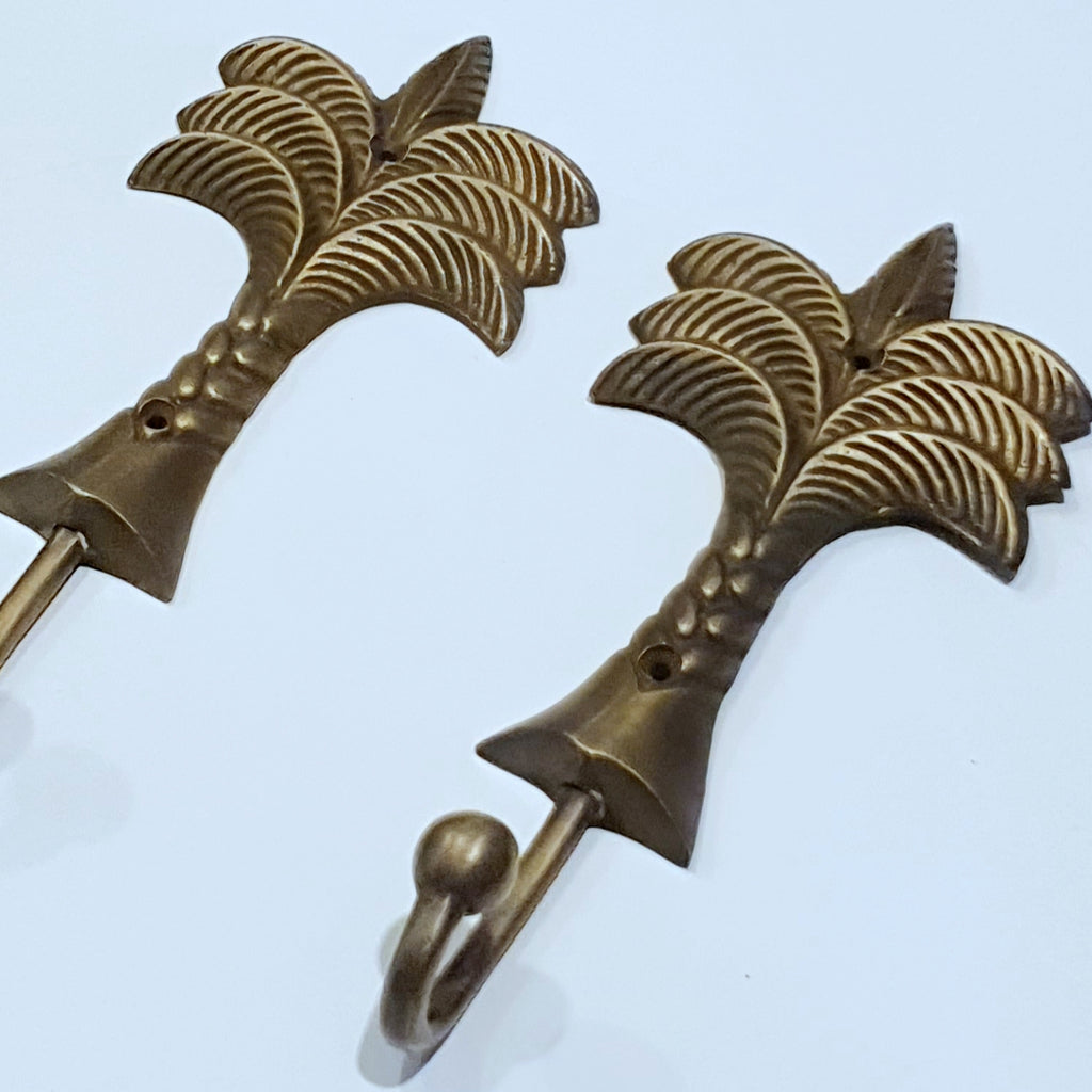 Brass Gold & Silver Palm Tree Hooks – Canggu & Co