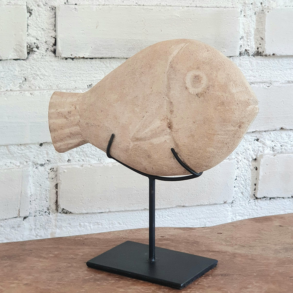 Stone Carved Fish With Stand – Canggu & Co