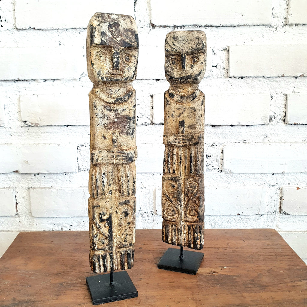 Wooden Tribal Statue With Stand – Canggu & Co