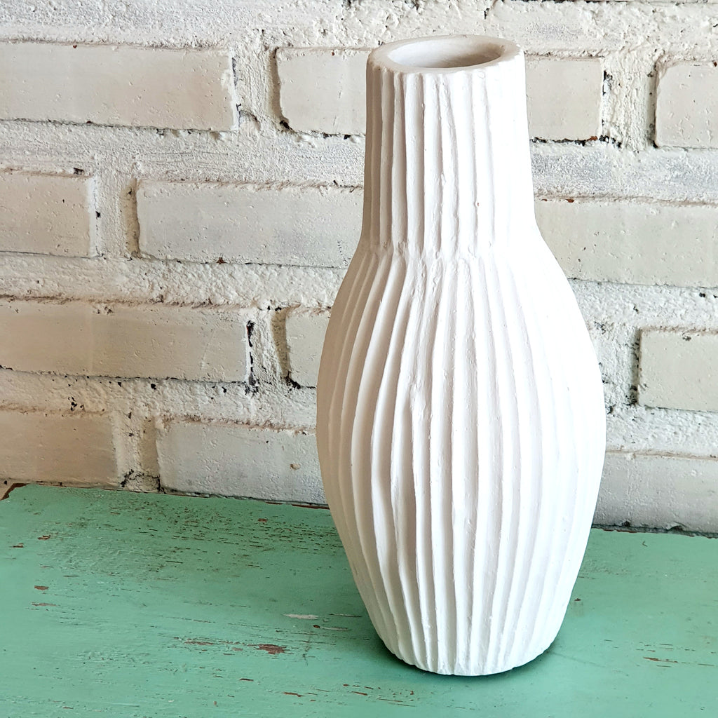 Pottery Vas With Line Pattern – Canggu & Co