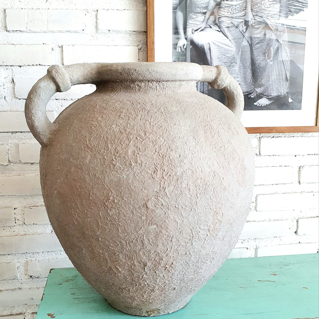 Round Pottery Vase with Handle – Canggu & Co