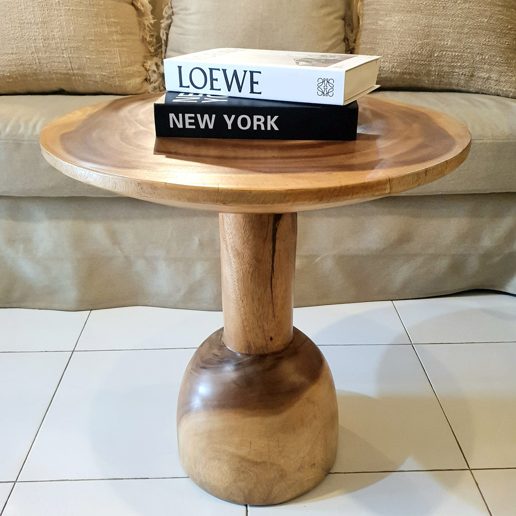 Natural Wooden Side Table – Canggu & Co