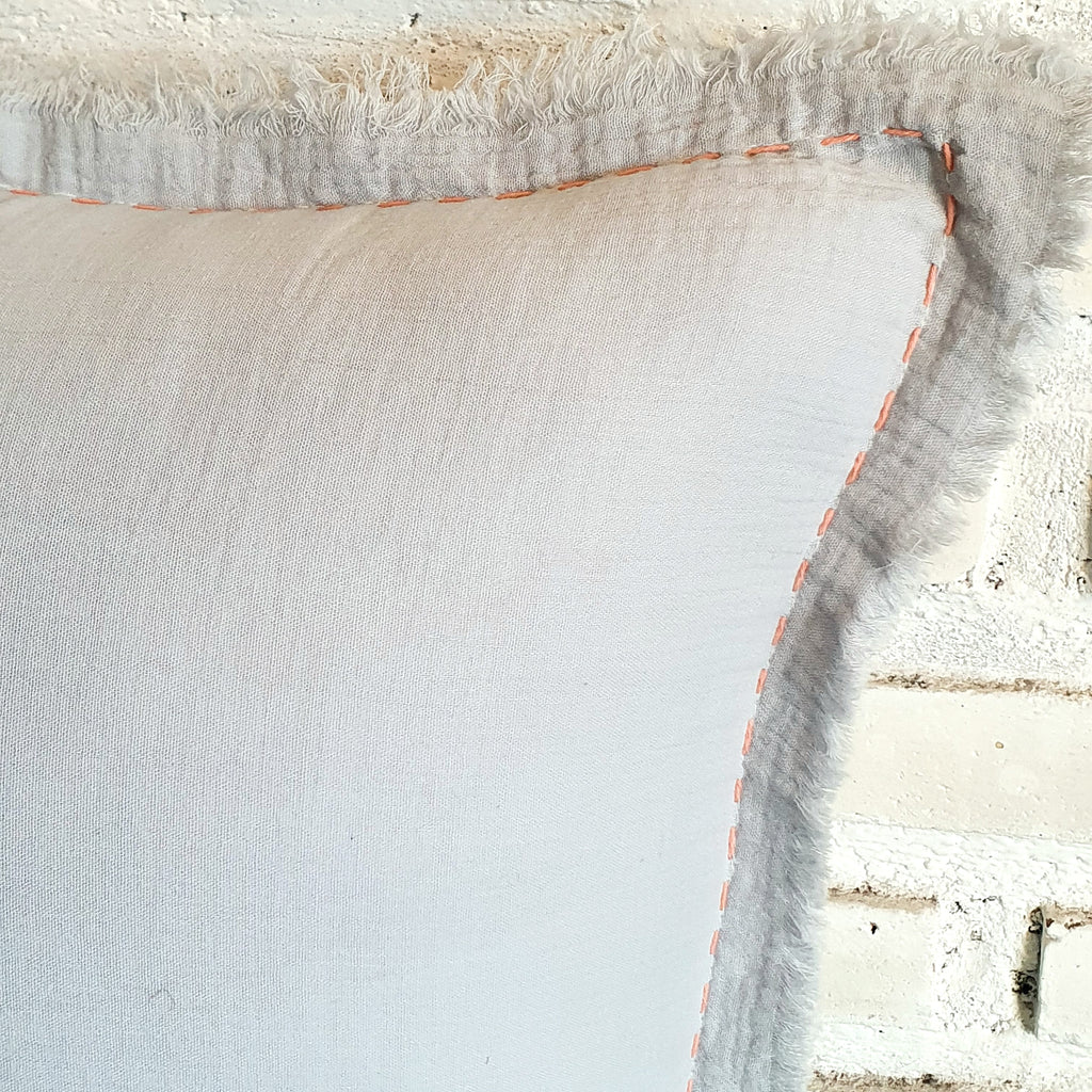Hand-Stitch Cotton Cushion With Fringe – Canggu & Co