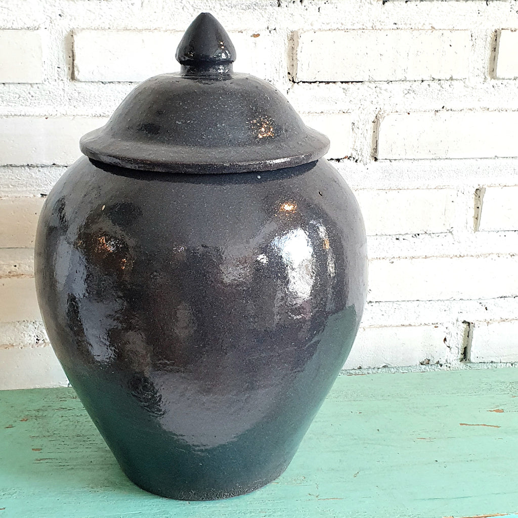 New Glossy Ceramic Pot (Blue) – Canggu & Co