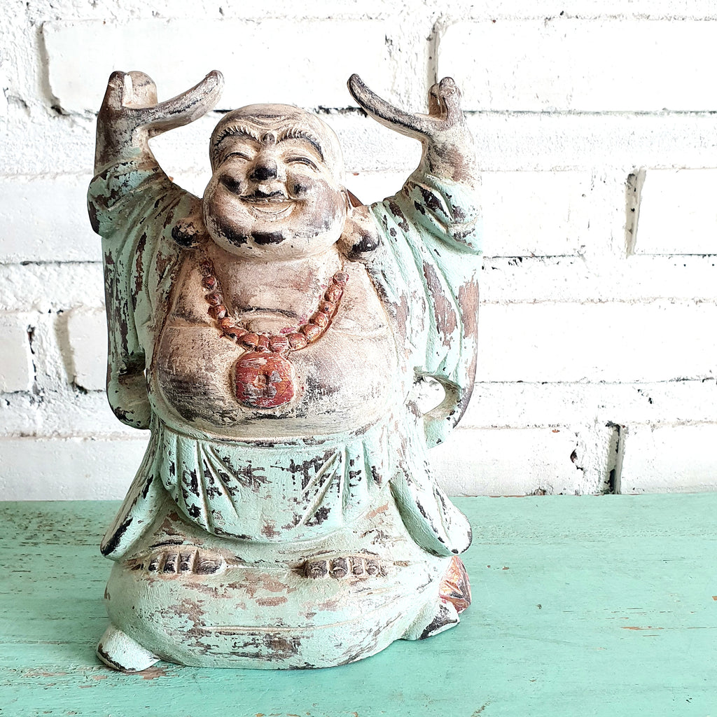 Carved Wooden Smiling Buddhas – Canggu & Co