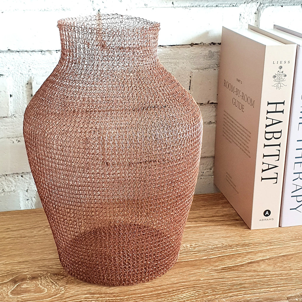 Handwoven Wire Mesh Vase (W) – Canggu & Co