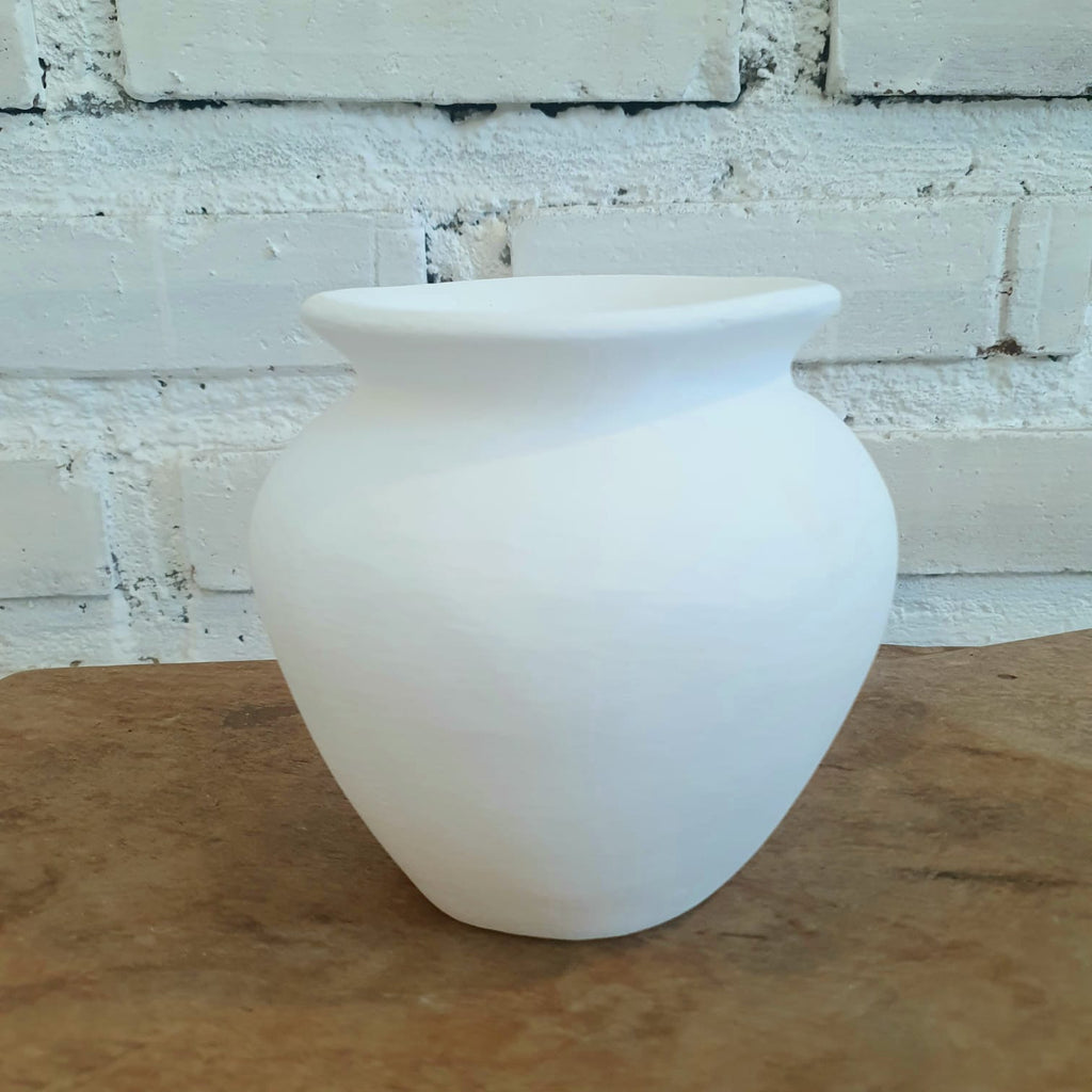 Small White and Antic Pottery Vase – Canggu & Co