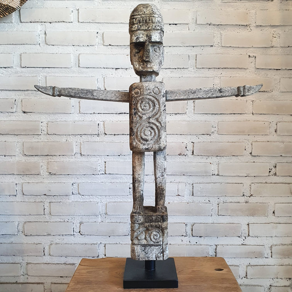 Large Tribal Wooden Standing Figures With Stand – Canggu & Co