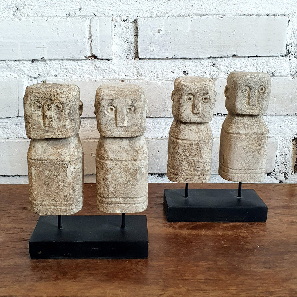 Ethnic Stone Twin Man Statue – Canggu & Co