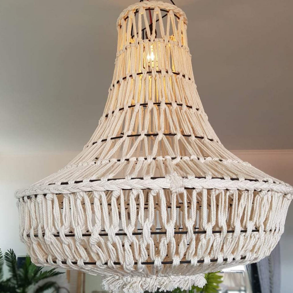 Woven Macrame Ceiling Lamp Shades – Canggu & Co
