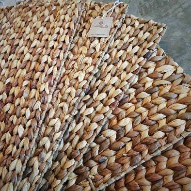 Natural Woven Banana Leaf Rectangular Dining Placemats – Canggu & Co