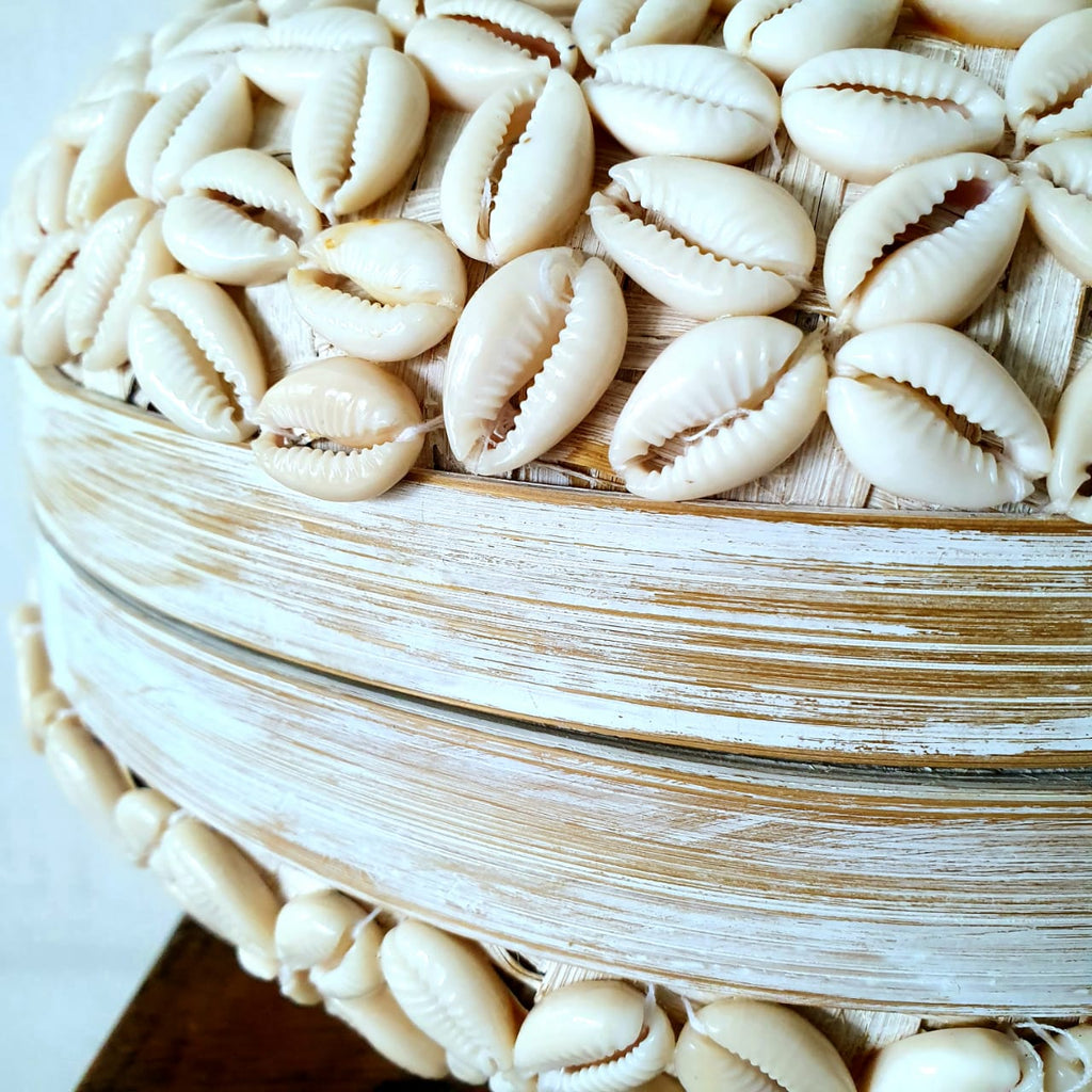 Round Bamboo & White Cowrie Shell Box Set – Canggu & Co