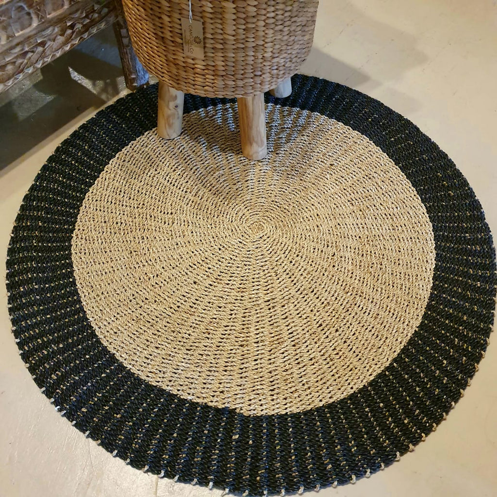 Round Mariana NB Woven Straw Grass & Raffia Floor Mats – Canggu & Co