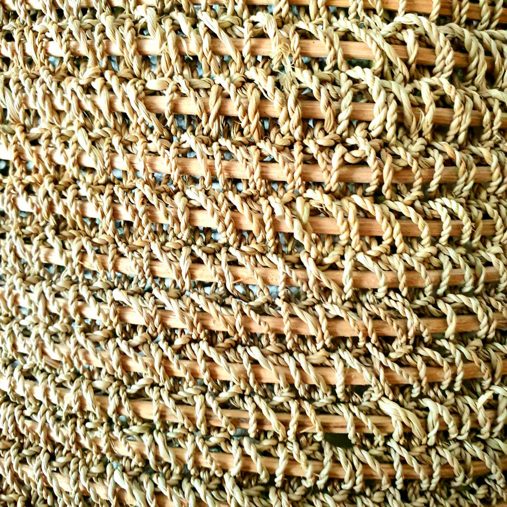 Long Woven Bamboo And Grass Cone Shaped Ceiling Lamp – Canggu & Co