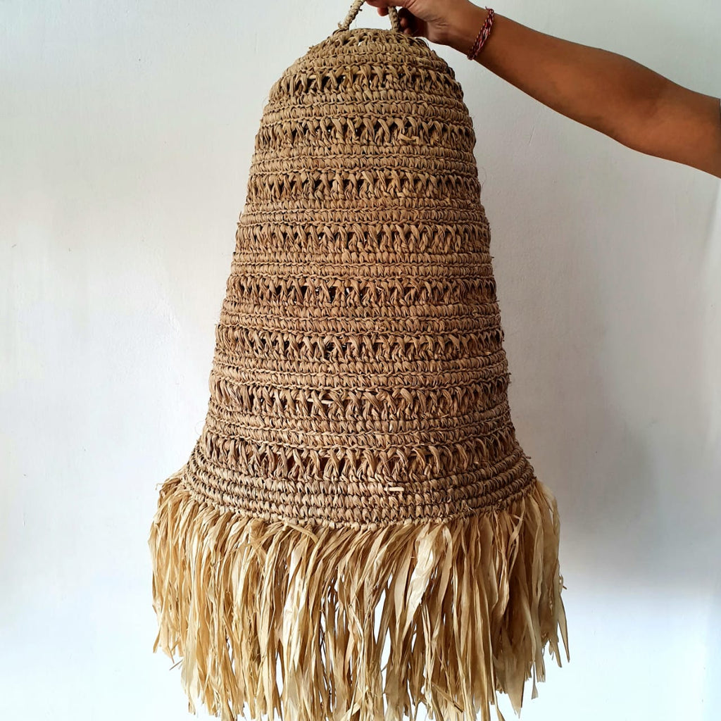 Natural Grass Cone Shaped Ceiling Lamp Shade – Canggu & Co