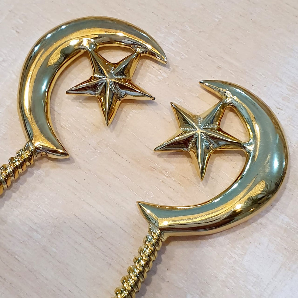 Large Golden Brass Moon & Star Spoons – Canggu & Co