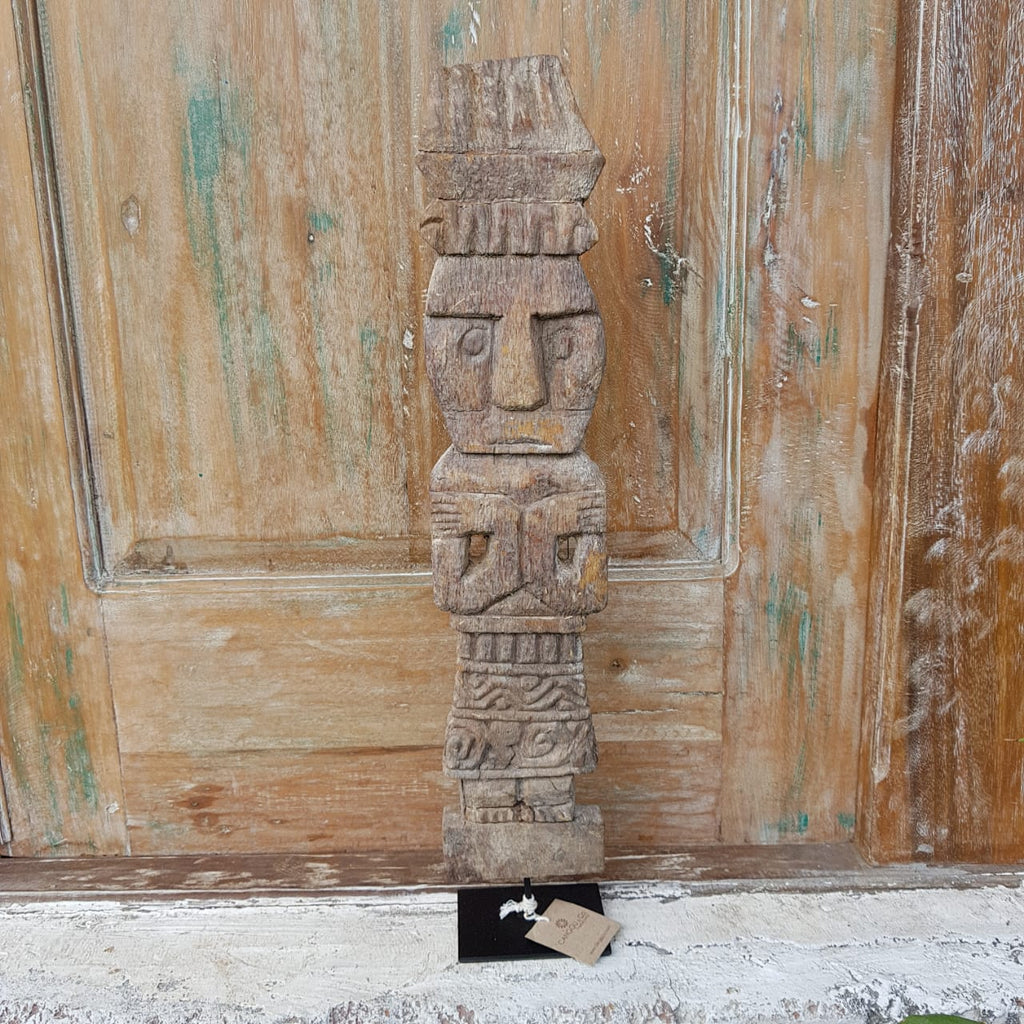 Tribal Wooden Standing Man Figure – Canggu & Co