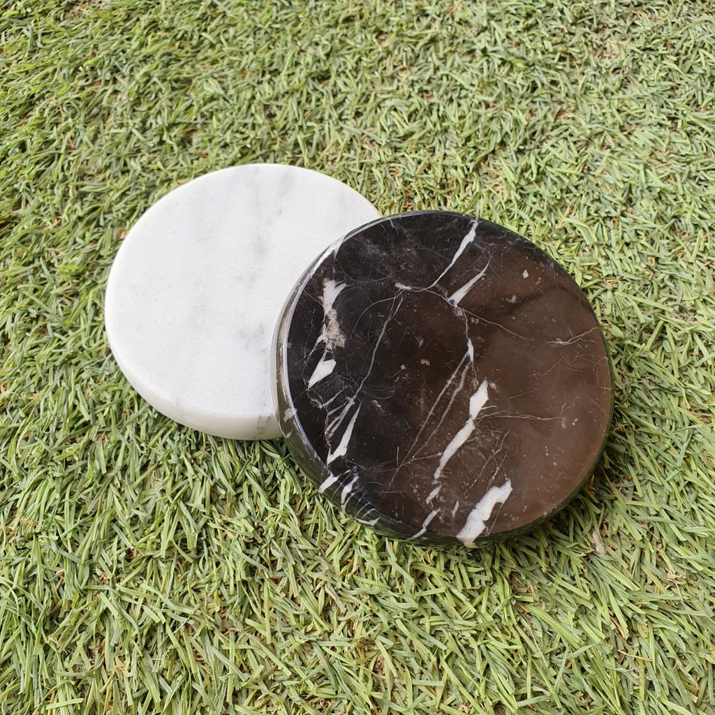 Small Round Marble Drink Coasters – Canggu & Co