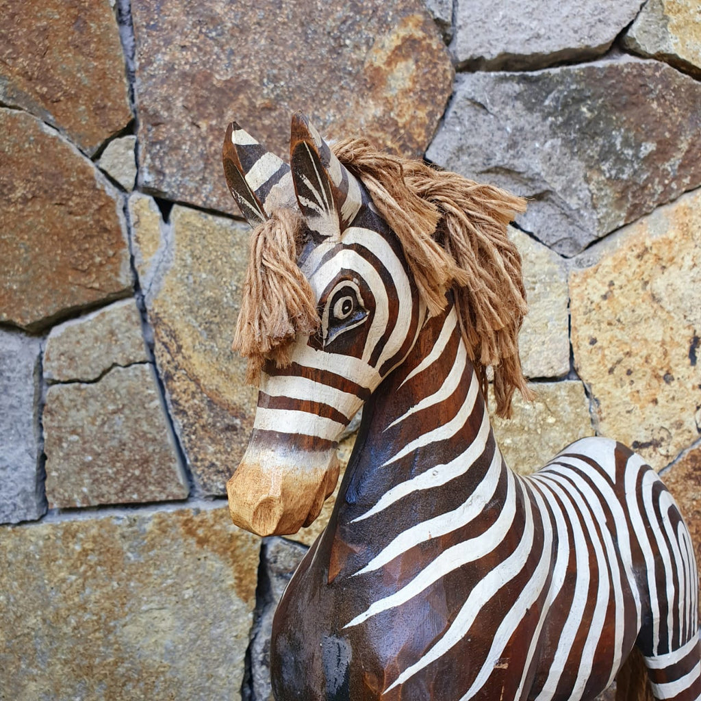 Antique Carved Wooden Rocking Zebra – Canggu & Co