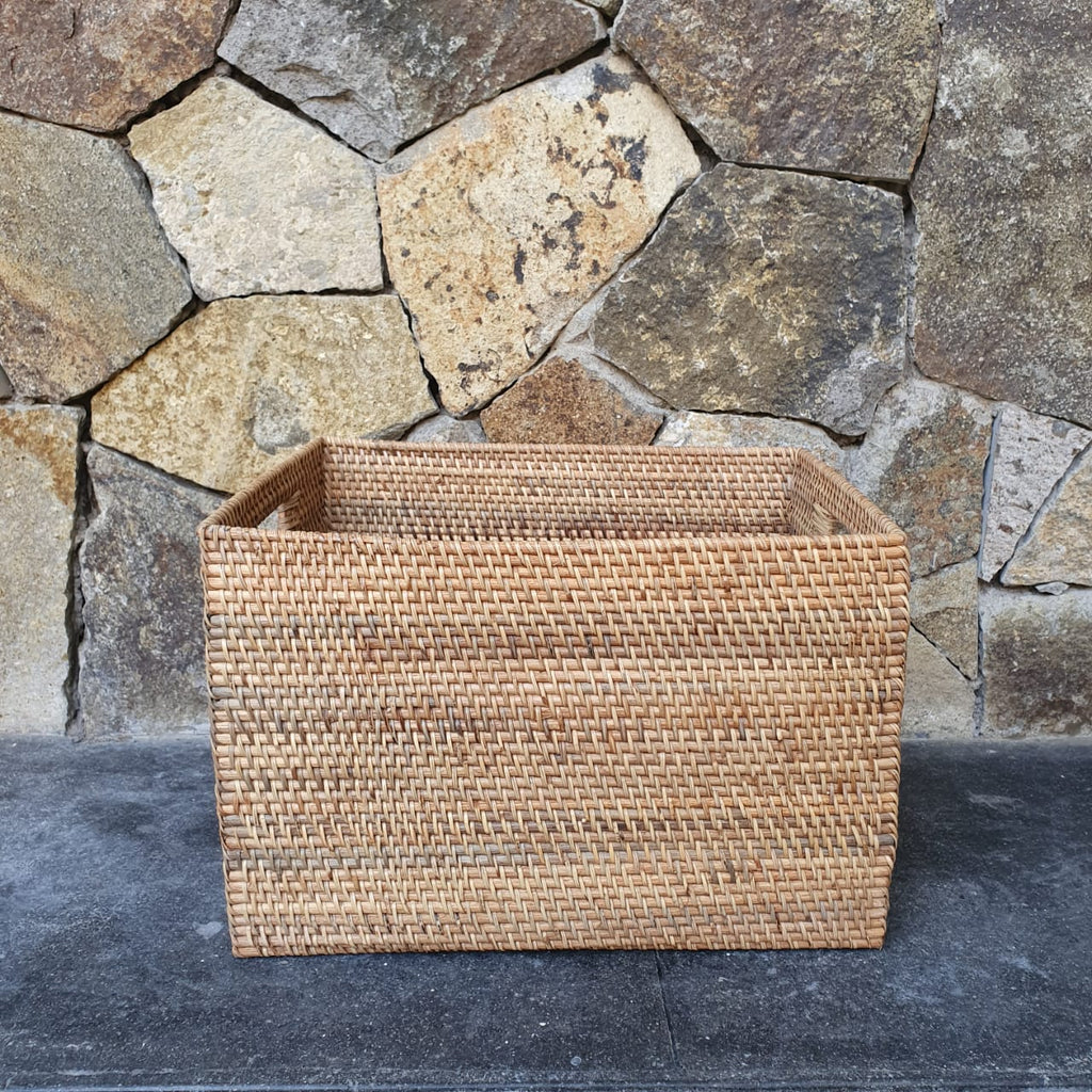 Large Rattan Storage Baskets With Inner Handles – Canggu & Co