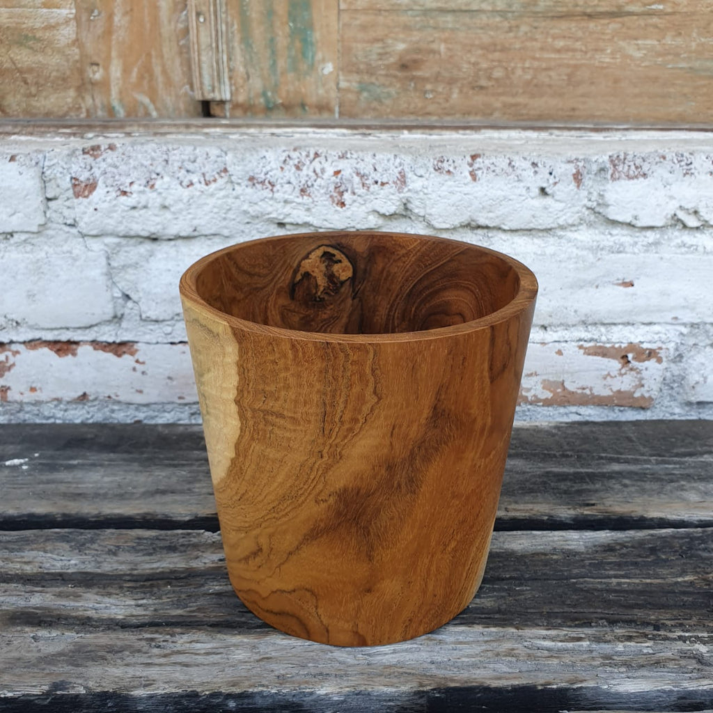 Natural Wooden Teak Pots – Canggu & Co