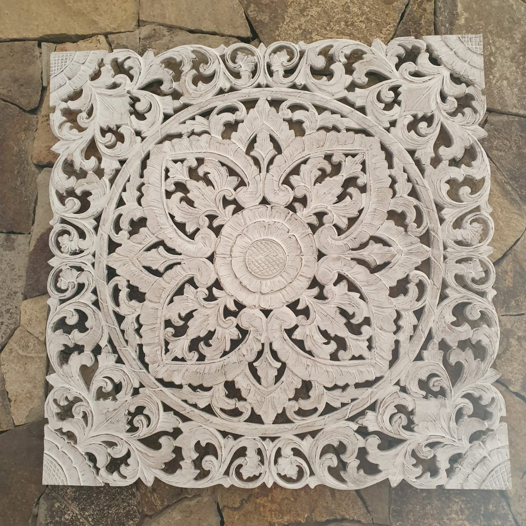 Large Natural Square Wooden Wall Panel – Canggu & Co