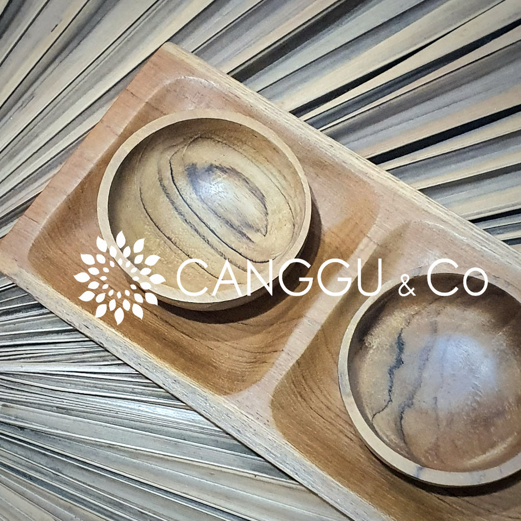 Natural Teak Condiment Tray – Canggu & Co