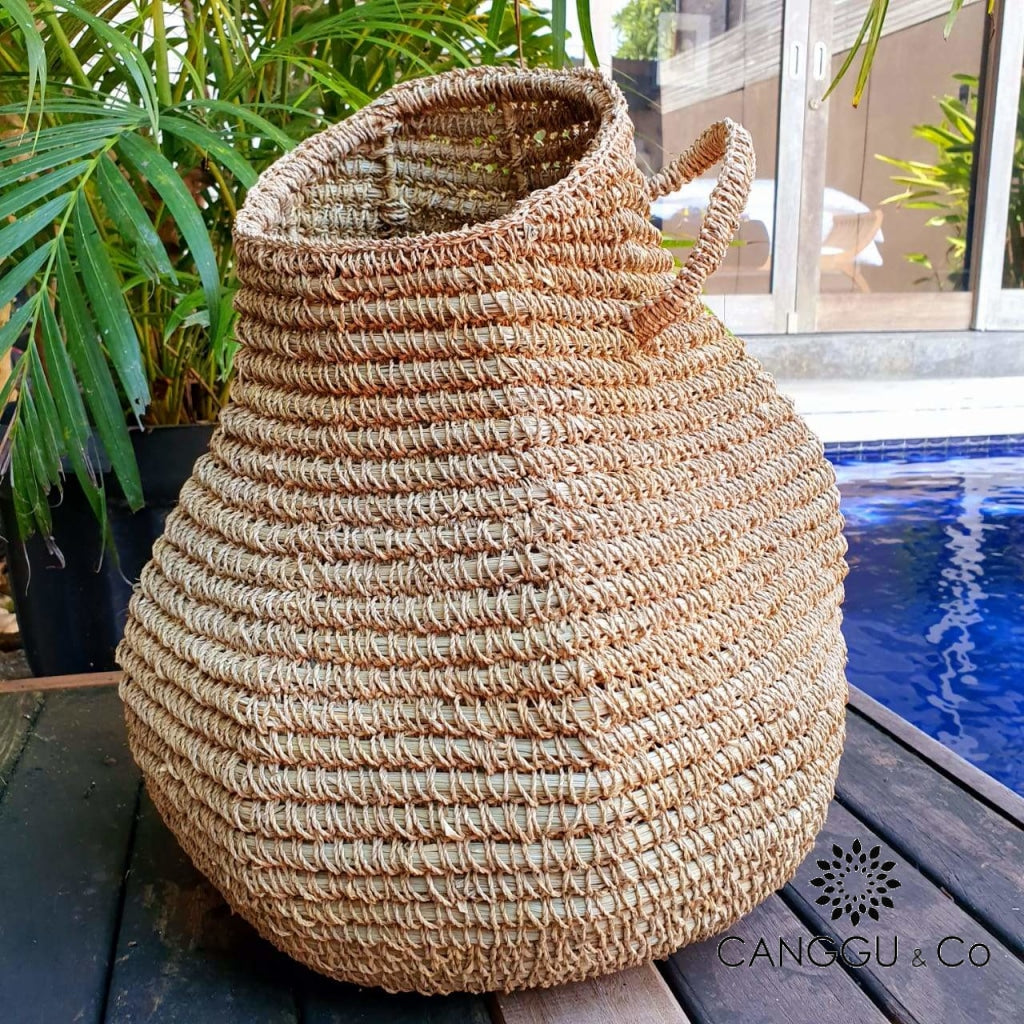 Large Natural Woven Straw Grass Baskets – Canggu & Co