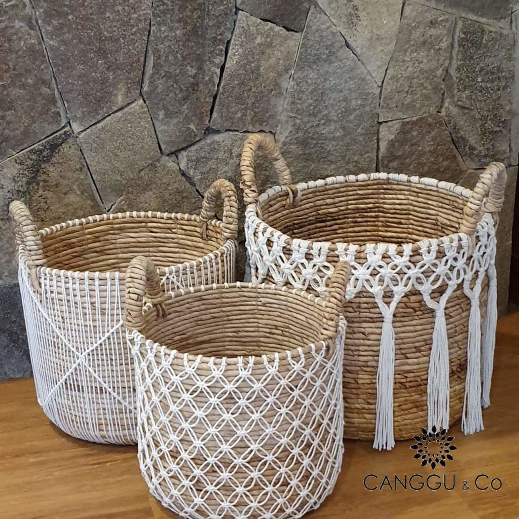 Mac Set 3 Mixed Design Banana Leaf Basket Set – Canggu & Co