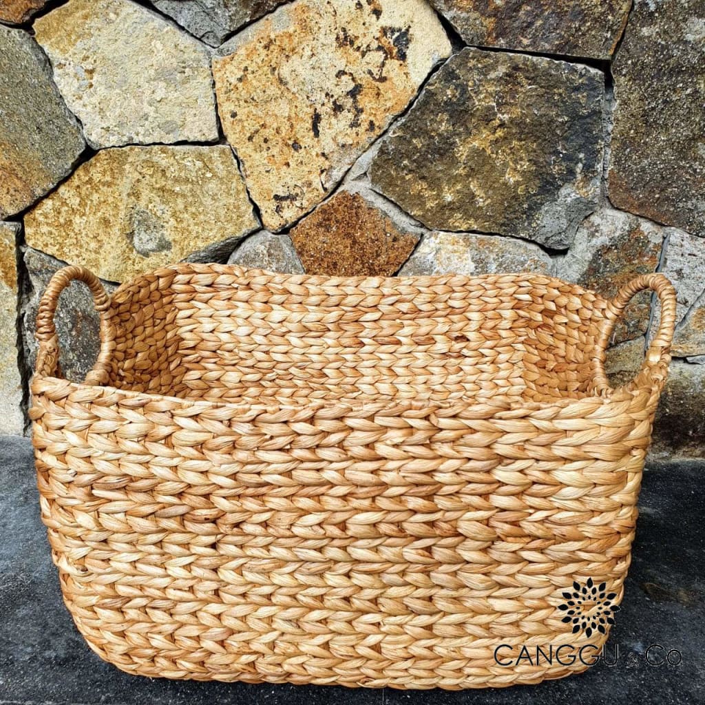 Set 3 Rectangle Shaped Woven Water Hyacinth Basket – Canggu & Co